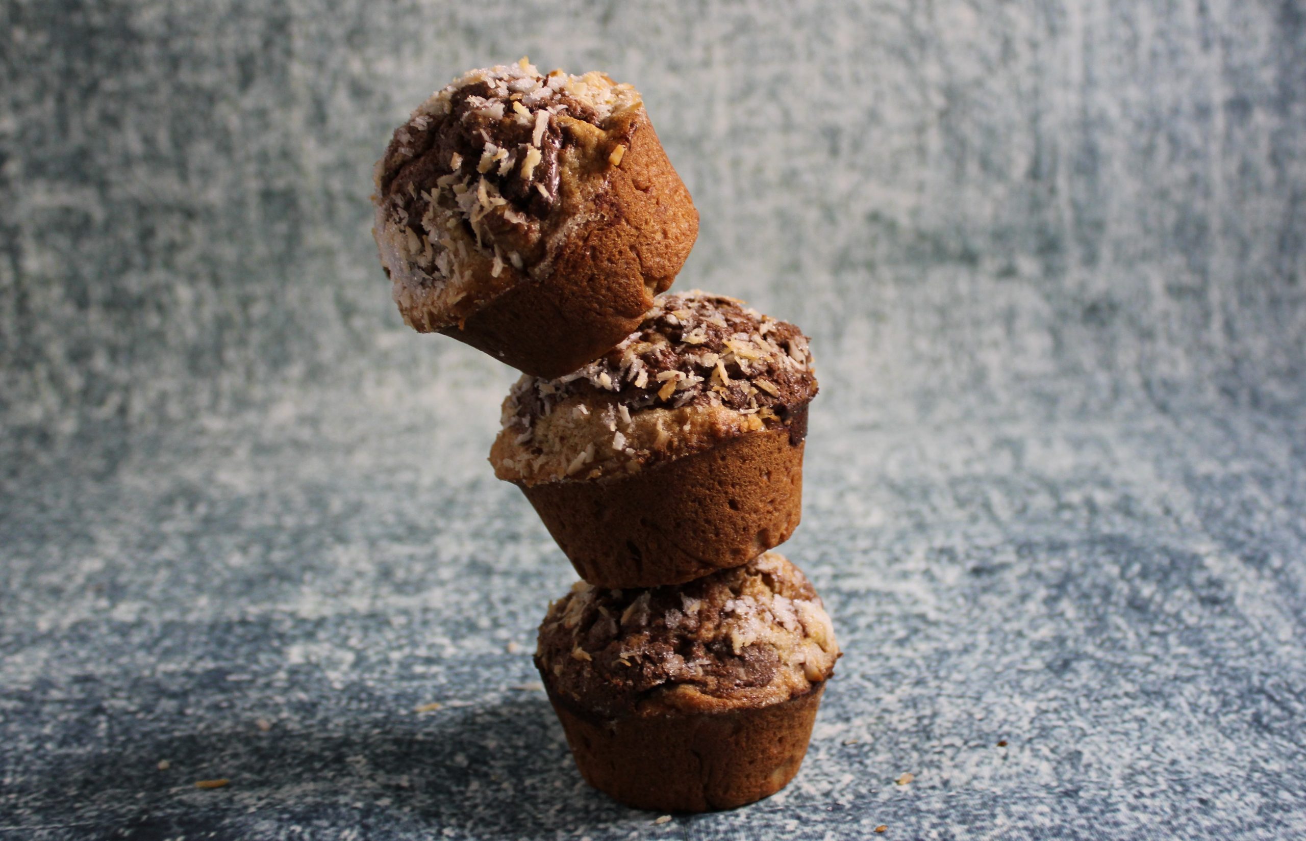 Holiday Banana, Coconut & Nutella Sourdough Muffins - Bubbling Starter